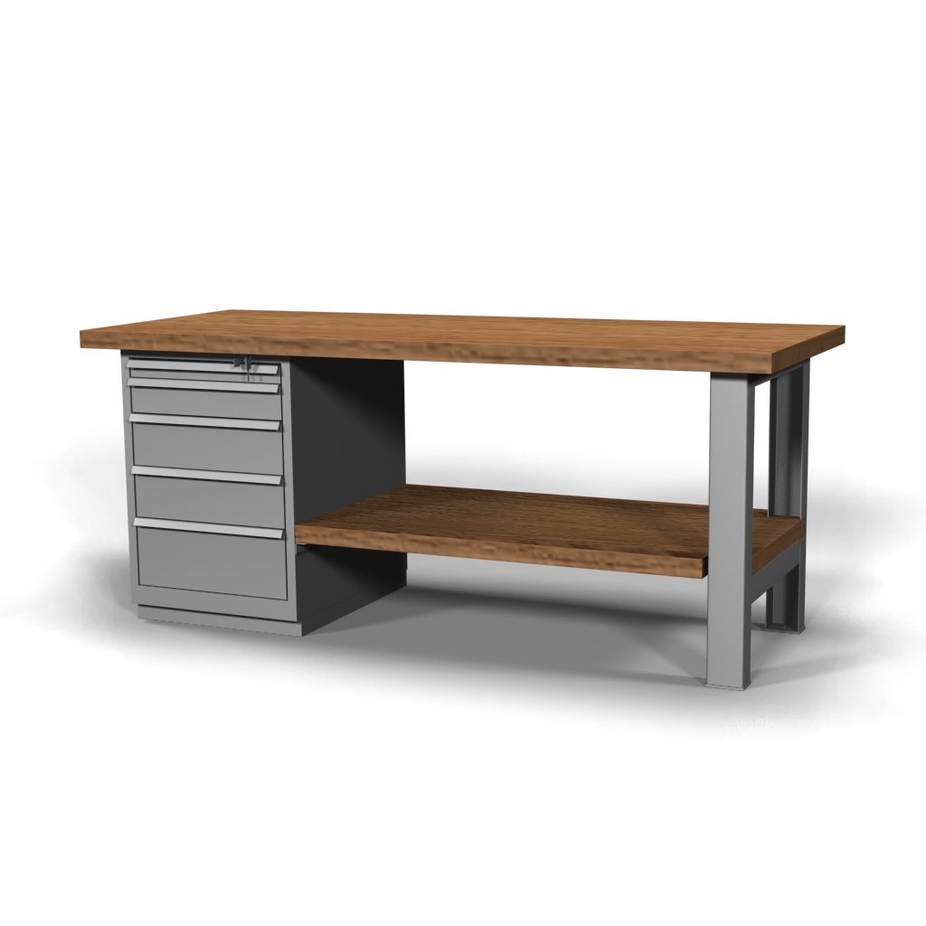 Desk / Table : Workbench - One Pedestal